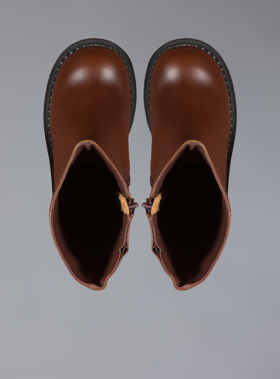 Brown Leather Platform Boot | UNIF