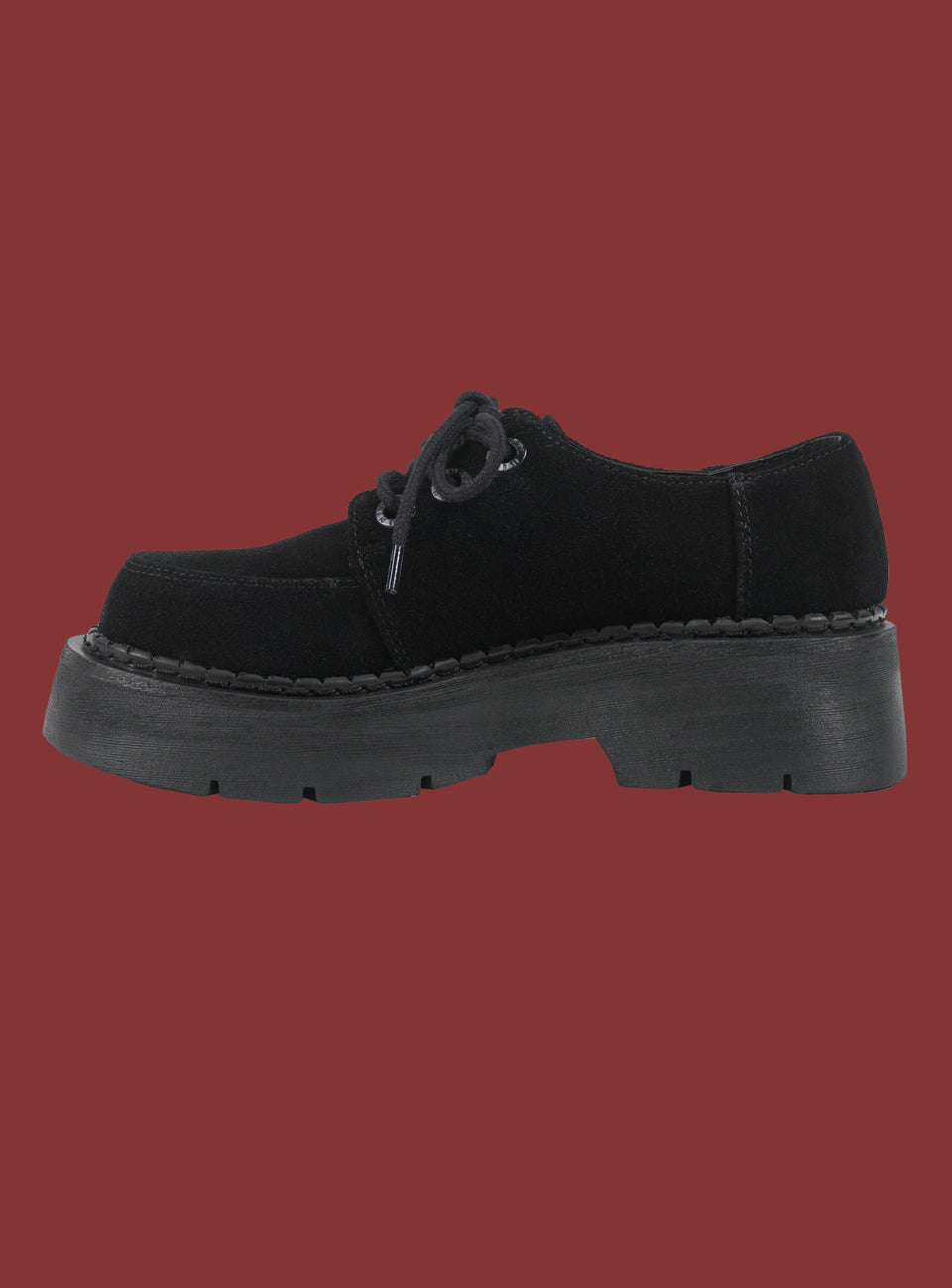 Black Suede Platform Shoe | UNIF